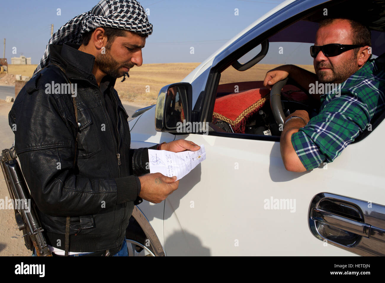 Syria, Rojava: soldier of the People's Protection Units in Hassage ...