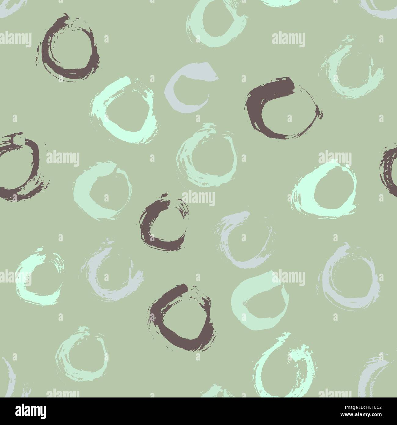 Seamless pattern with hand drawn grunge circles. Ink vector ...
