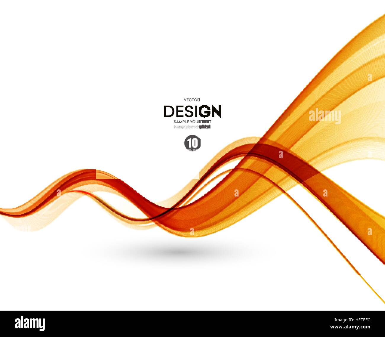 Abstract color wave design element. Abstract orange color wave design ...