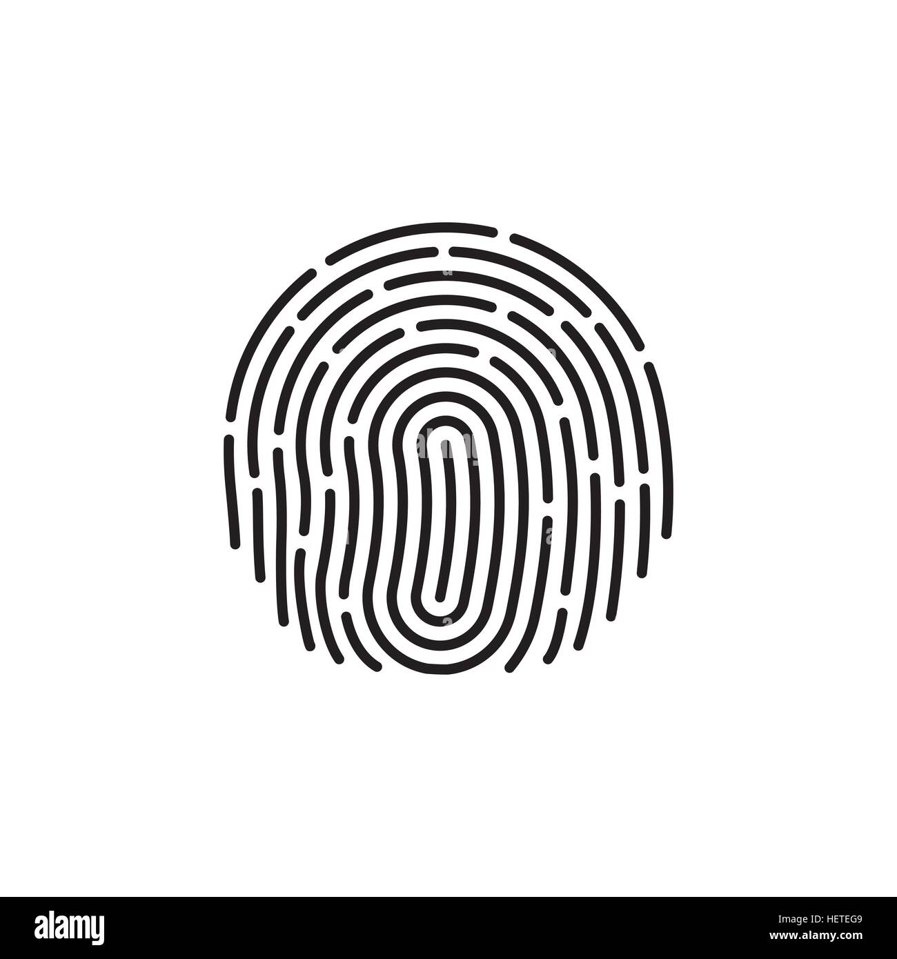 fingerprint Icon Image. Flat. fingerprint icon app. ID app icon ...