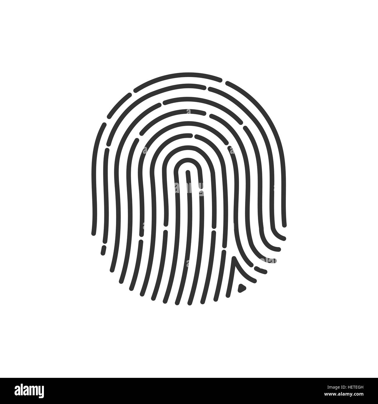 fingerprint Icon Image. Flat. fingerprint icon app. ID app icon ...