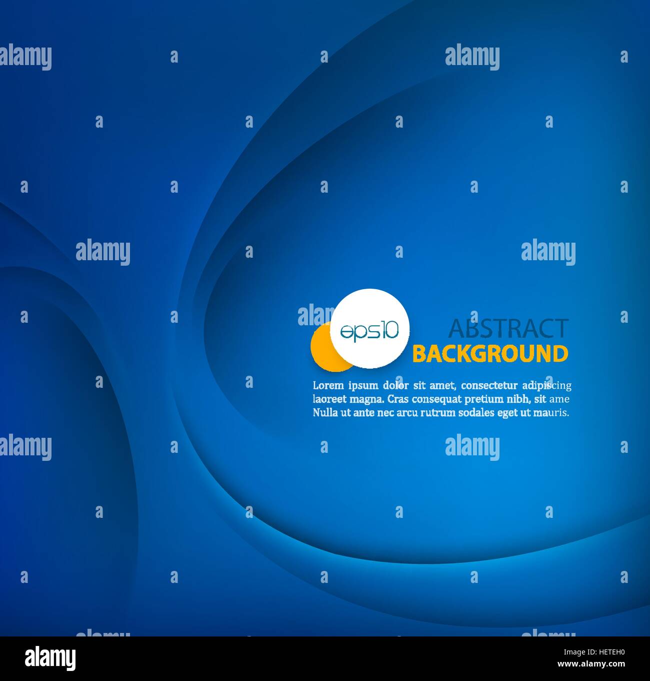 Blue vector Template Abstract background with curves lines and shadow ...