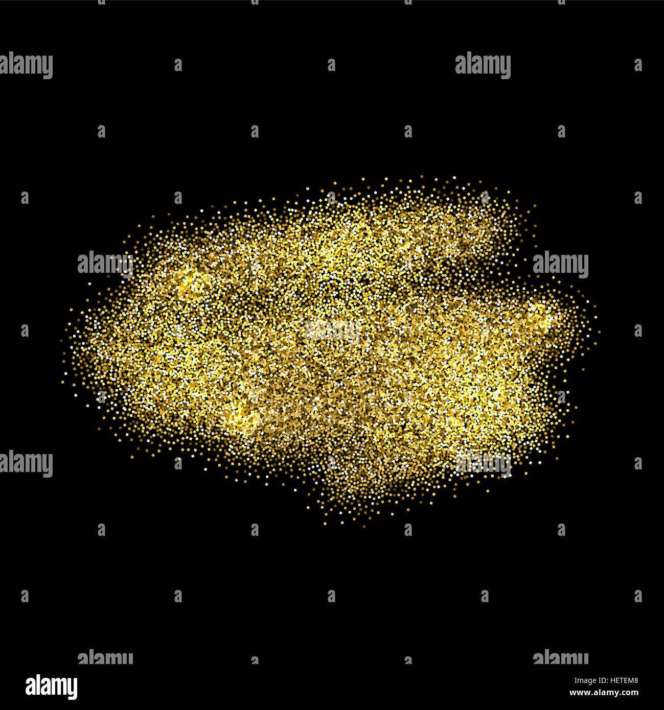 Gold sparkles on black background. Gold glitter background. Gold ...