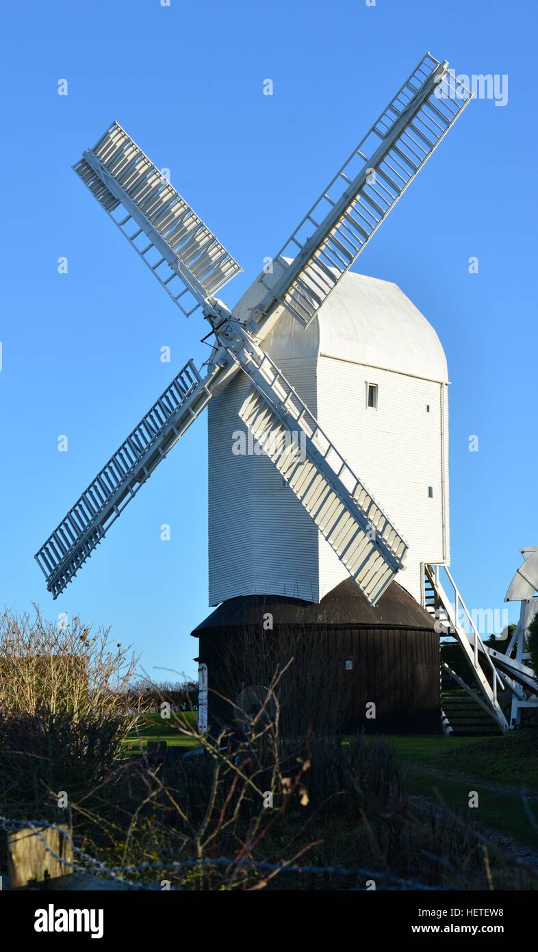 A British windmill in the West Sussex Countryside Stock Photo - Alamy