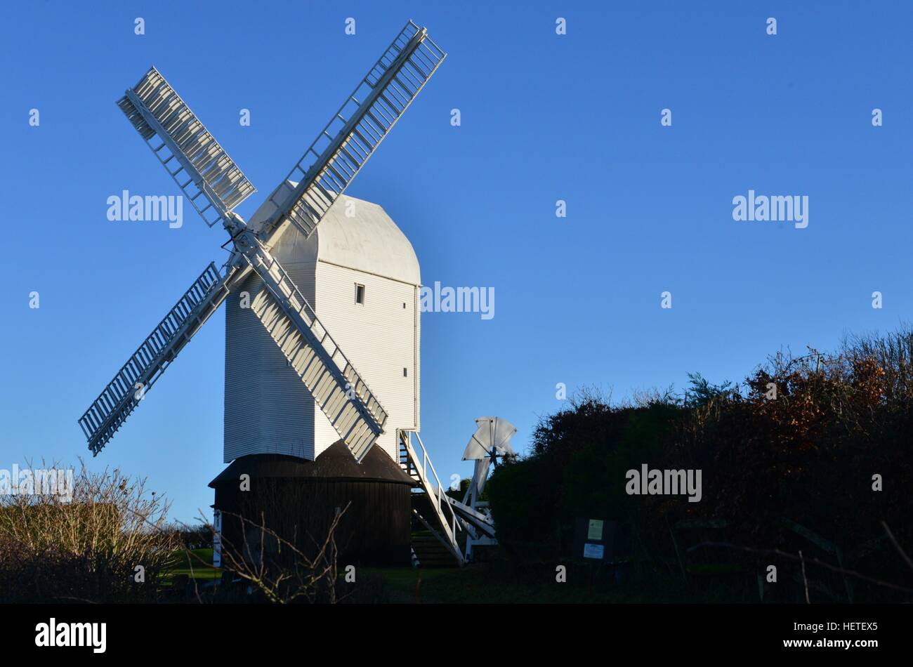 A British windmill in the West Sussex Countryside Stock Photo - Alamy
