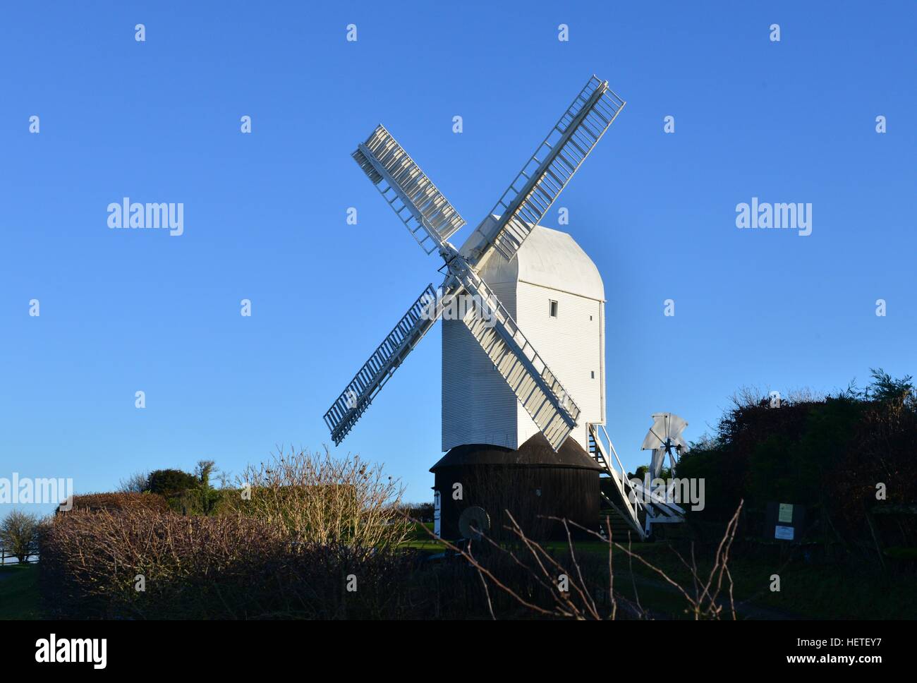 A British windmill in the West Sussex Countryside Stock Photo - Alamy