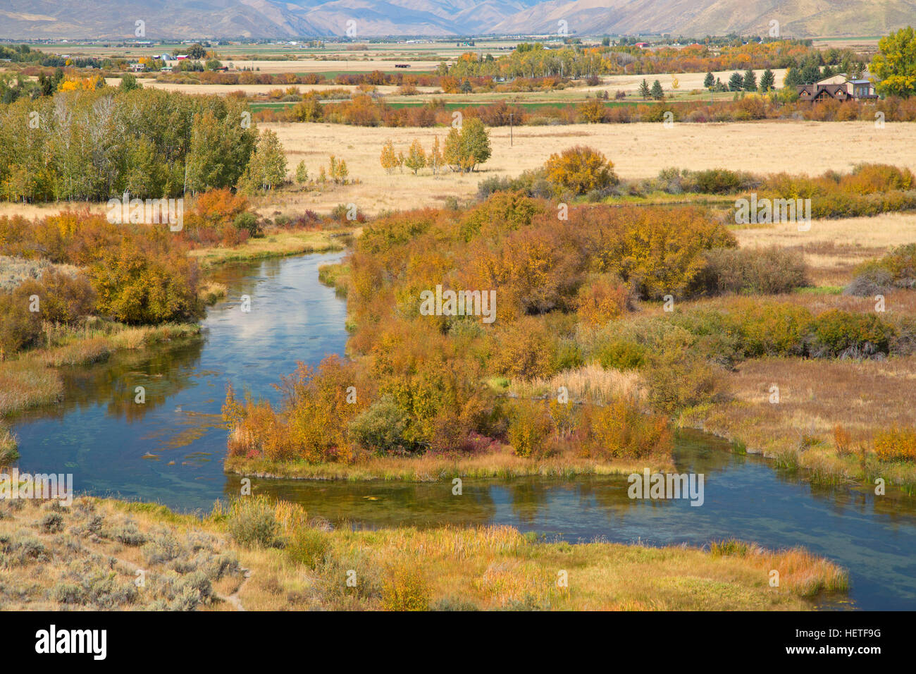 Silver Creek valley, Silver Creek Preserve, Idaho Stock Photo - Alamy