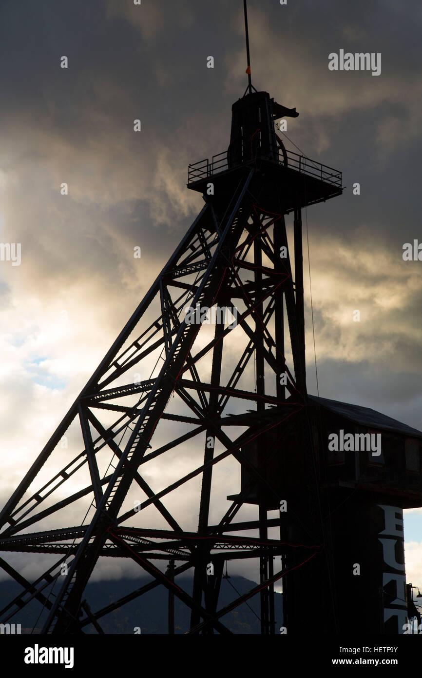 Travona Mine Headframe (Gallows), Butte, Montana Stock Photo - Alamy