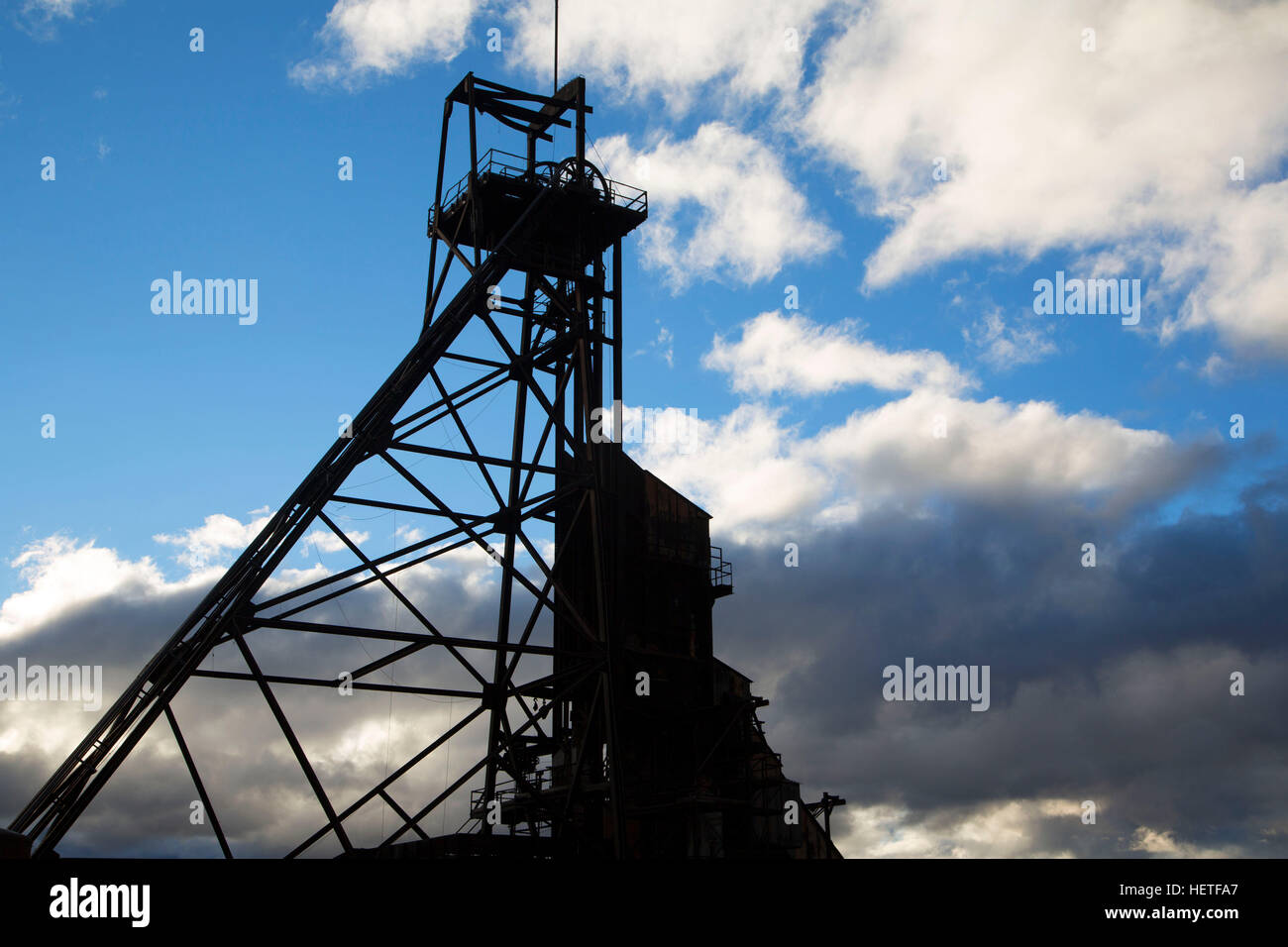 Anselmo Mine Headframe (Gallows), Butte, Montana Stock Photo - Alamy
