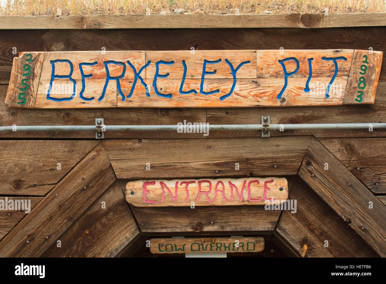Berkeley Pit entrance sign, Butte, Montana Stock Photo - Alamy