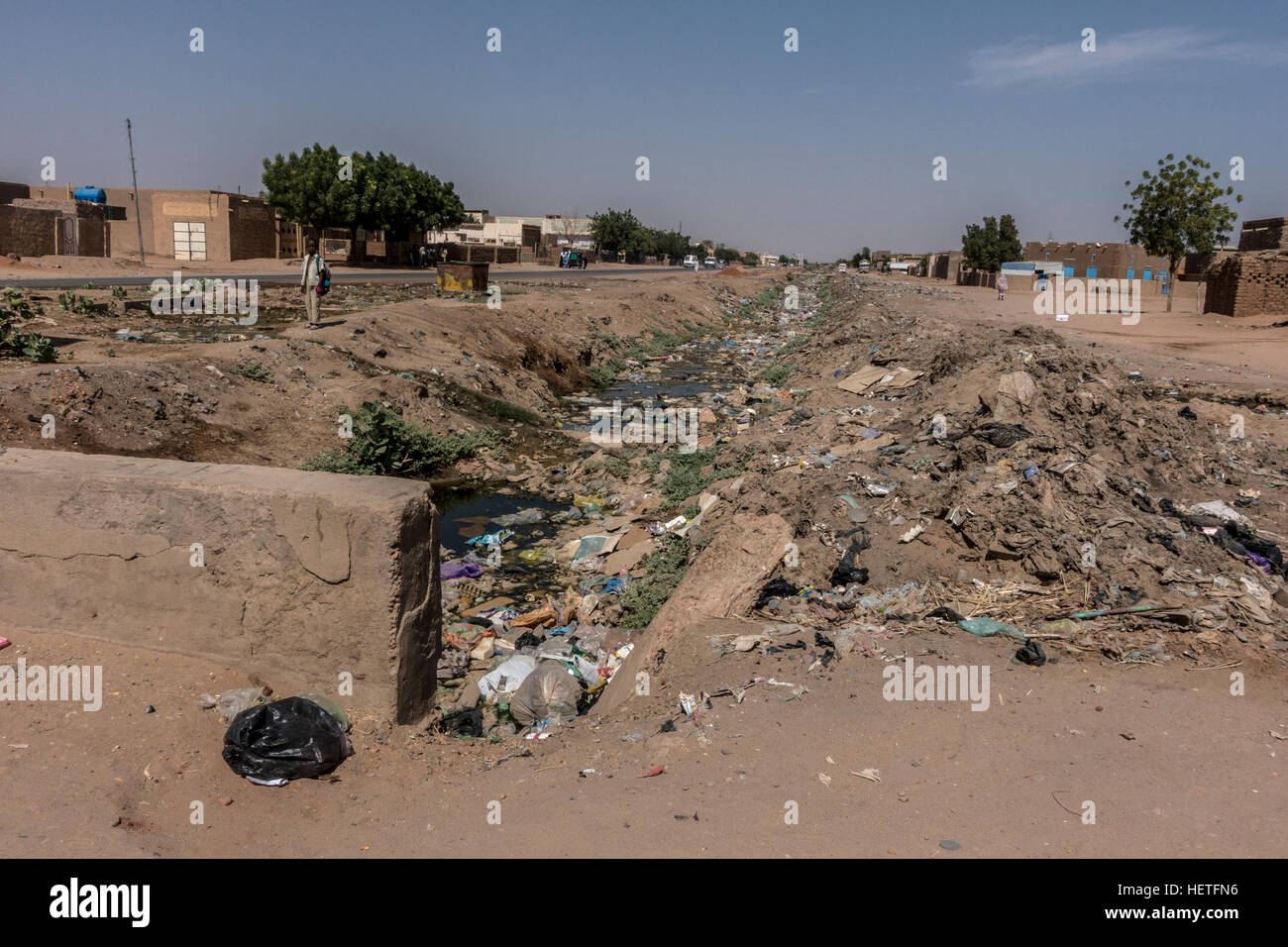 Dumped litter in town, Sudan, Africa Stock Photo - Alamy