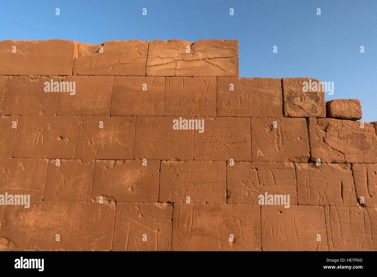 Graffiti on archaeological site, Naqa, Sudan, Africa Stock Photo - Alamy