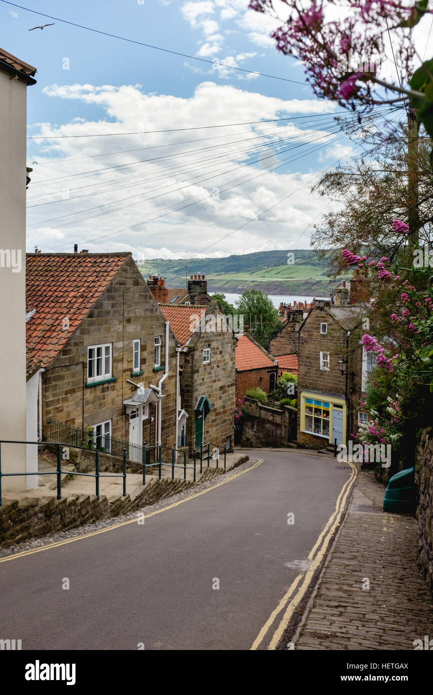 Street view robin hoods bay hi-res stock photography and images - Alamy