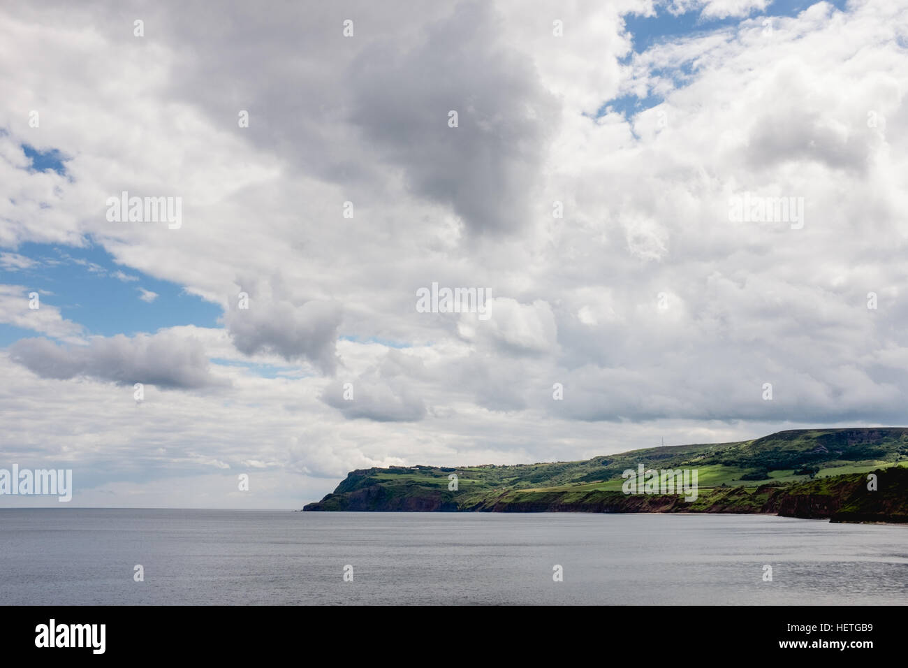 view of the east coast from robin hoods bay, east yorkshire Stock Photo ...