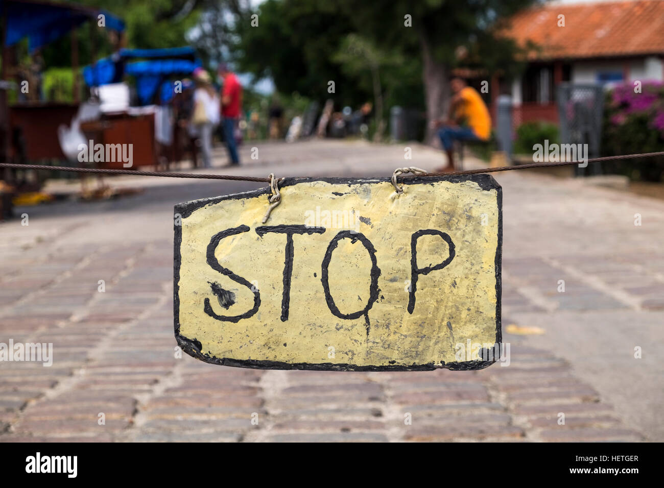 Stop sign barrier hi-res stock photography and images - Alamy