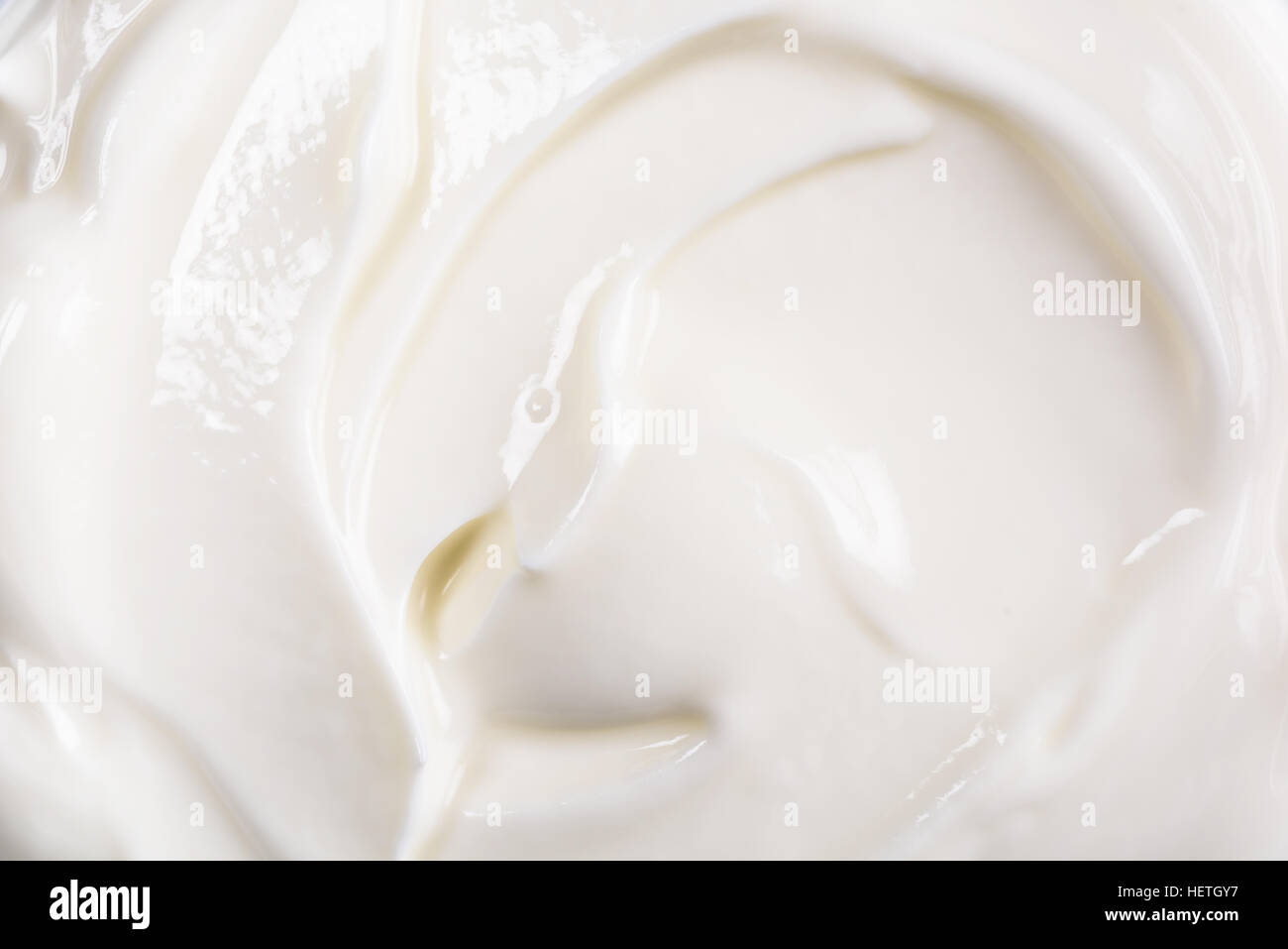 Fresh White Yogurt Background Closeup Stock Photo - Alamy