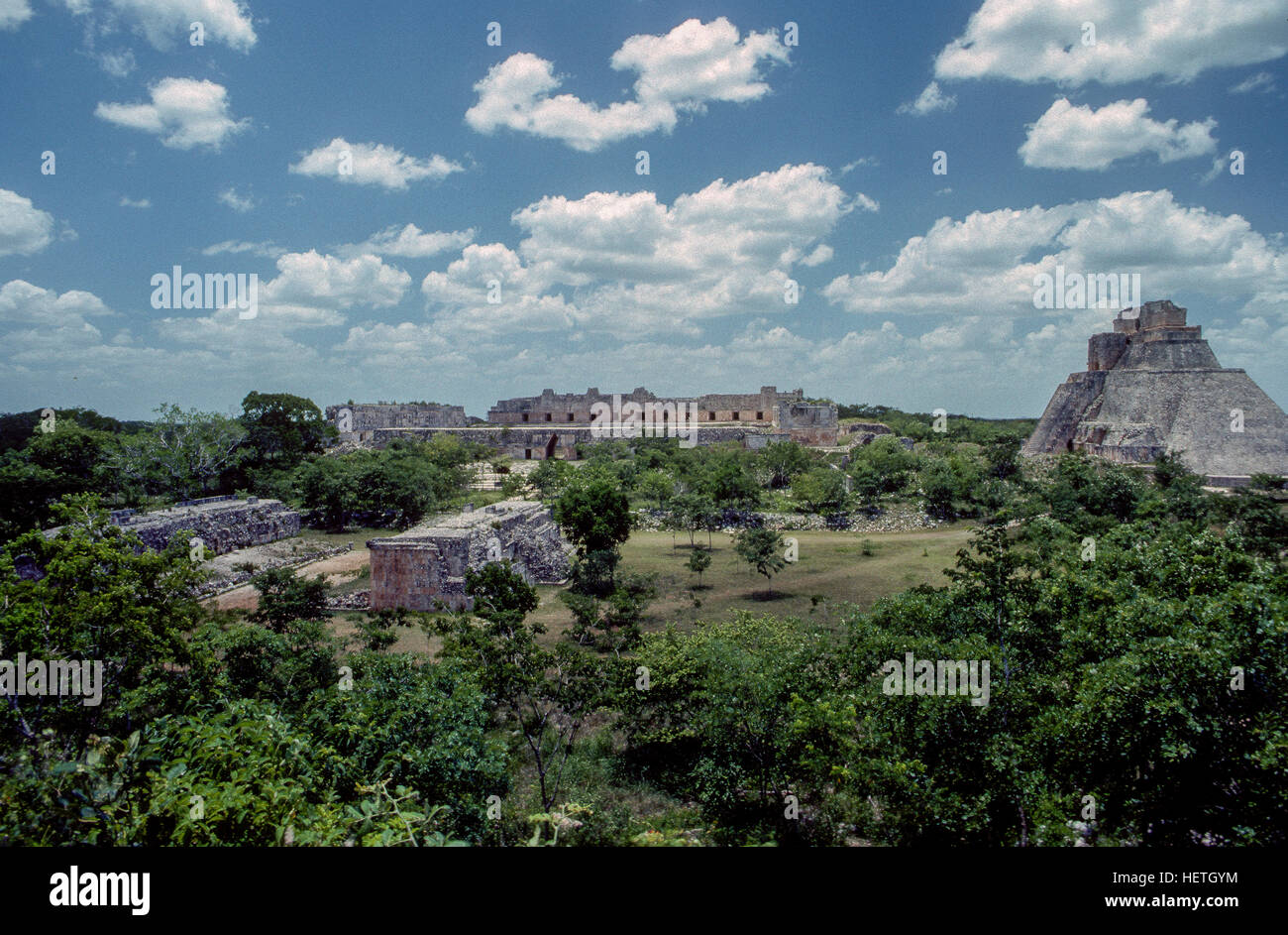 Uxmal Yucatan, Merida, Mexico, June, 1989 View looking north from the ...
