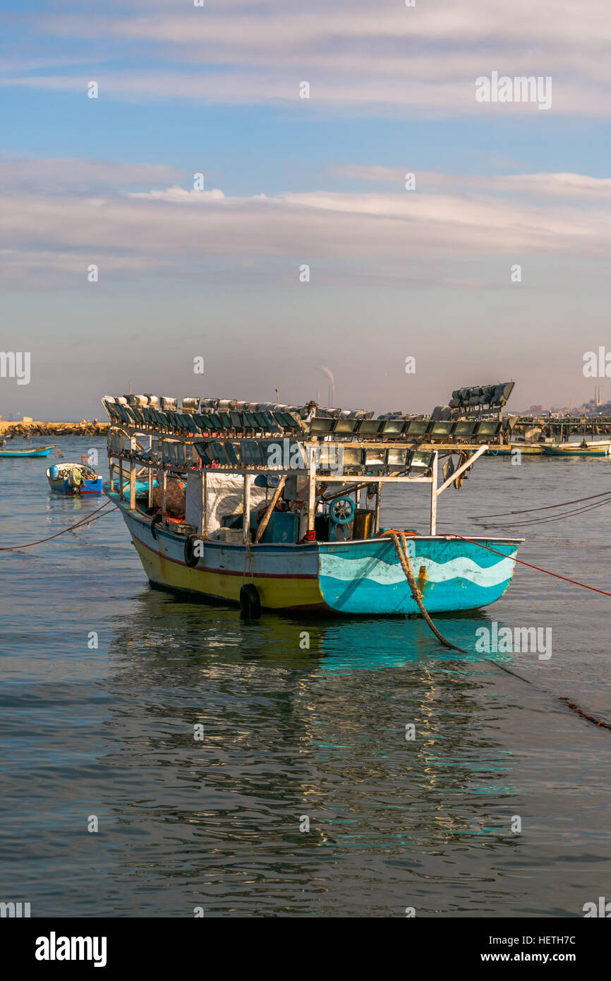 Gaza City Seaport - A Boat Stock Photo - Alamy