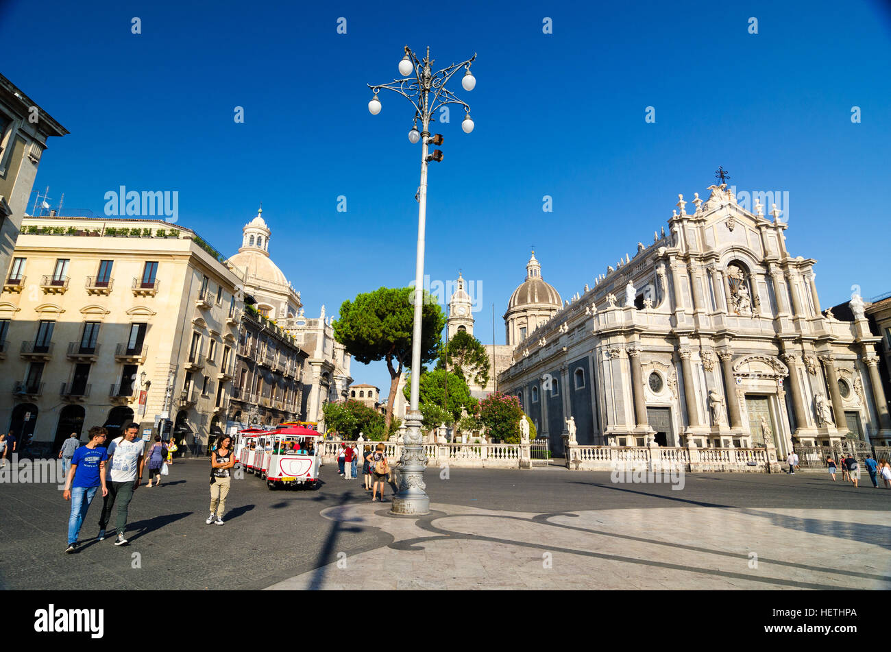 Catania, Italy - September 13, 2015: Piazza Duomo or Cathedral Square ...