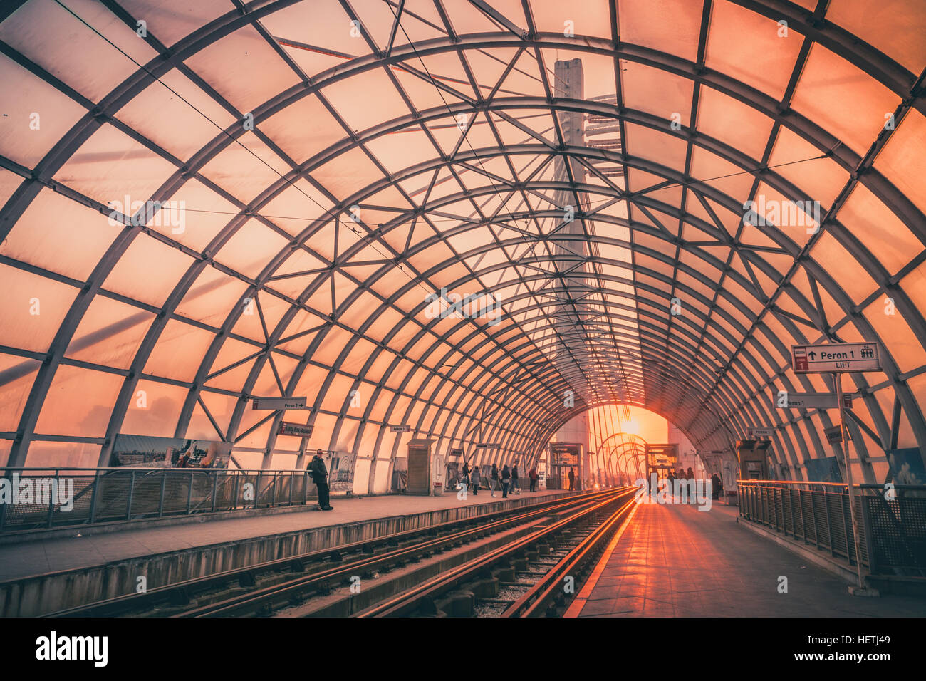 Basarab Overpass, modern structure with glass and steel Stock Photo - Alamy