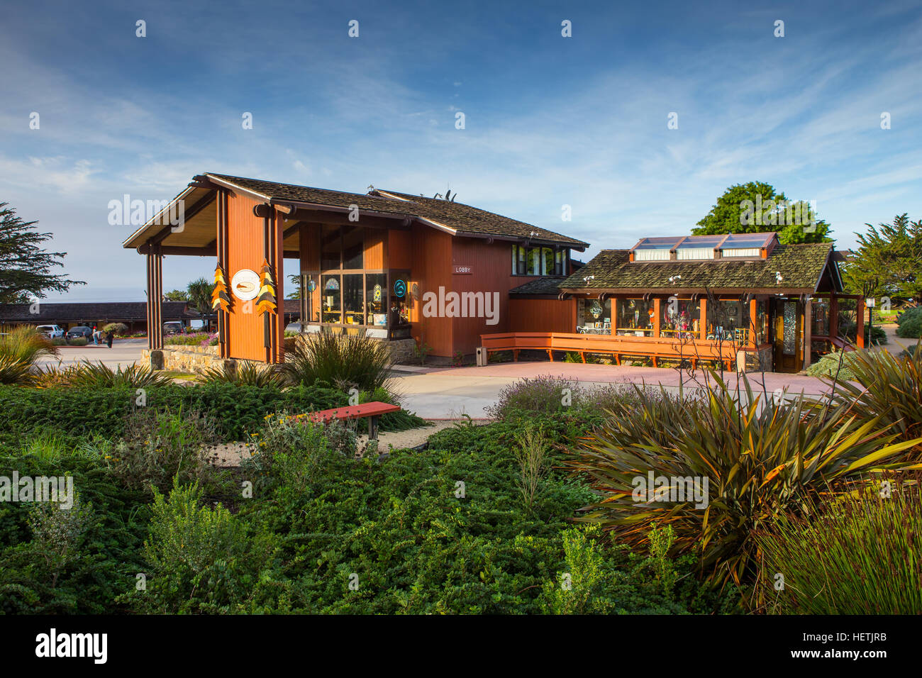 Ragged point landmark and lodging resort area on Pacific Coast Highway ...