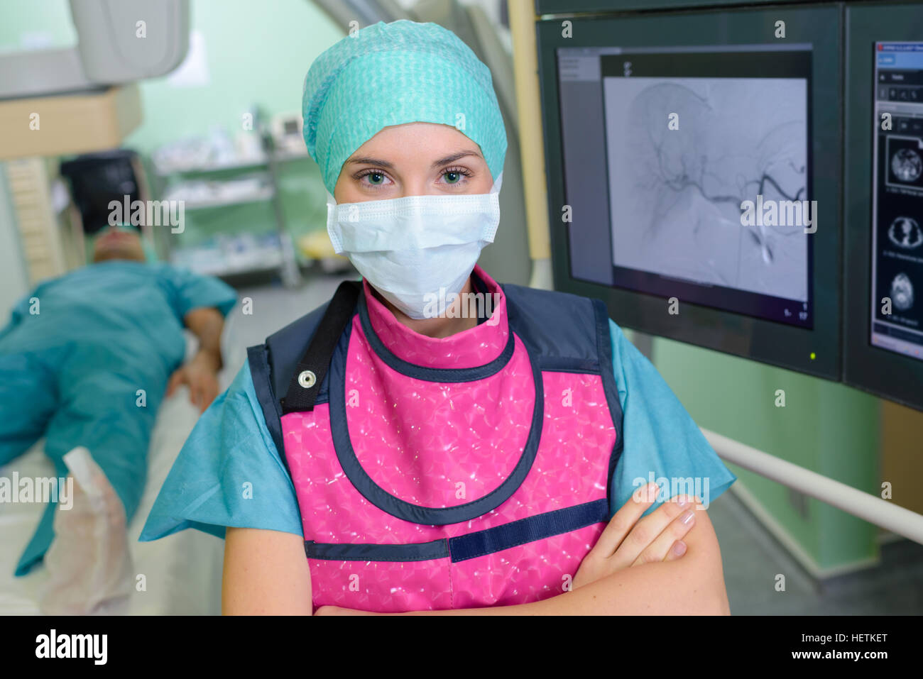 Portrait of nurse wearing protective clothing Stock Photo - Alamy