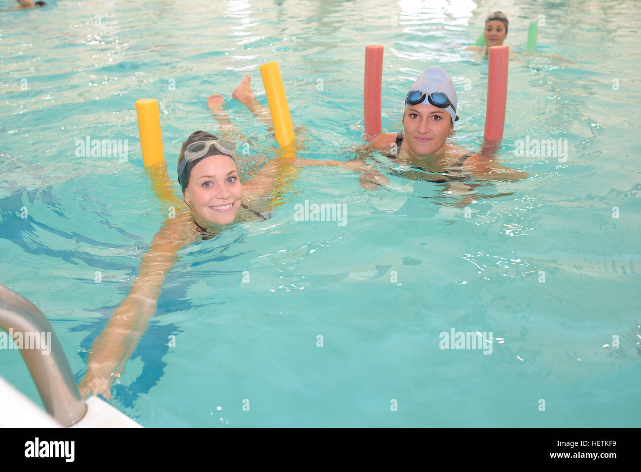 the swimming lesson Stock Photo - Alamy