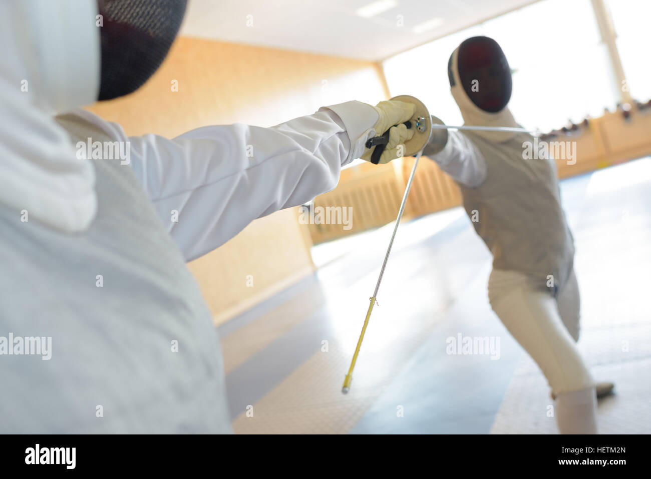 Two people fencing hi-res stock photography and images - Alamy