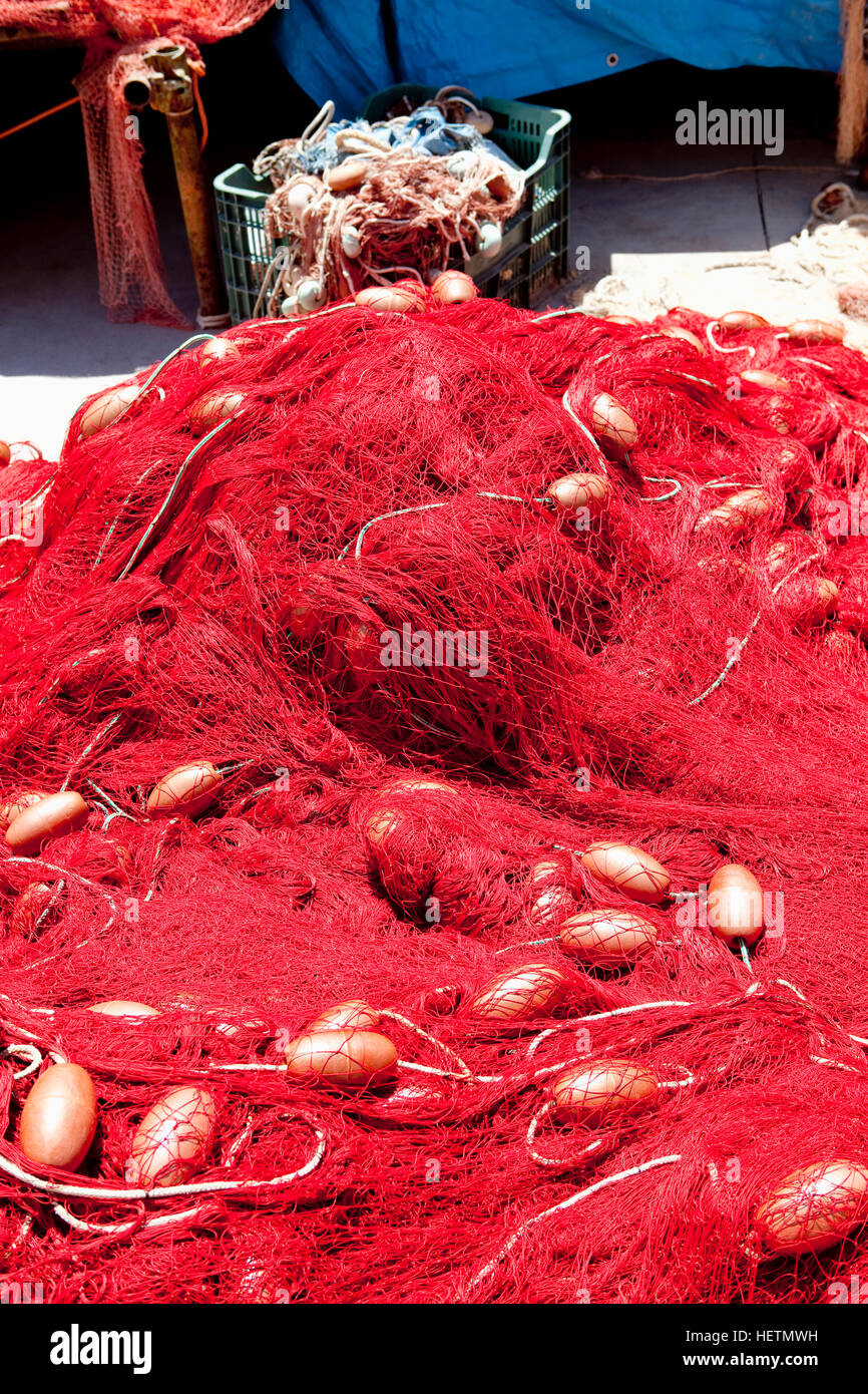 Red fishing net hi-res stock photography and images - Alamy
