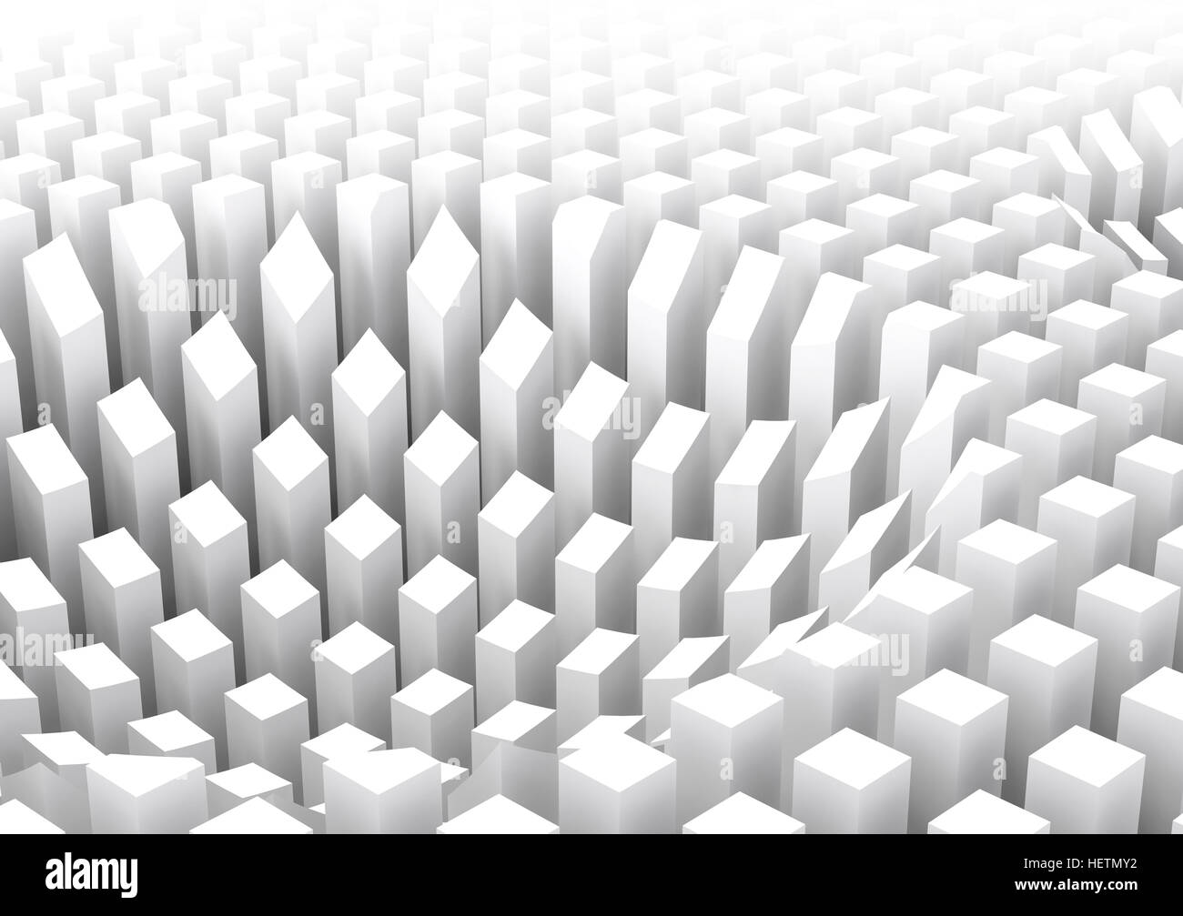 Abstract digital background pattern, white arranged columns, surface ...