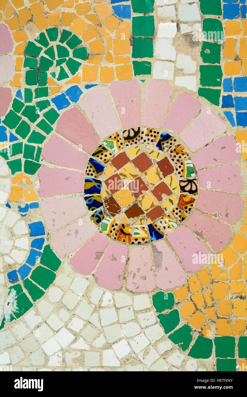 Art mosaic with little colorful tiles outdoors Stock Photo - Alamy