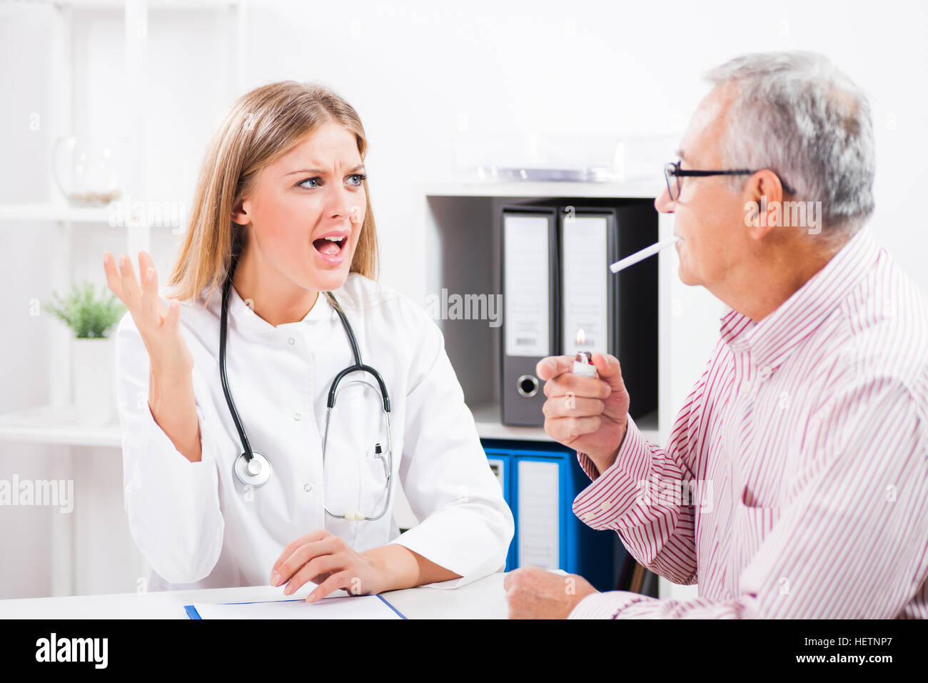 Angry patient man hospital hi-res stock photography and images - Alamy