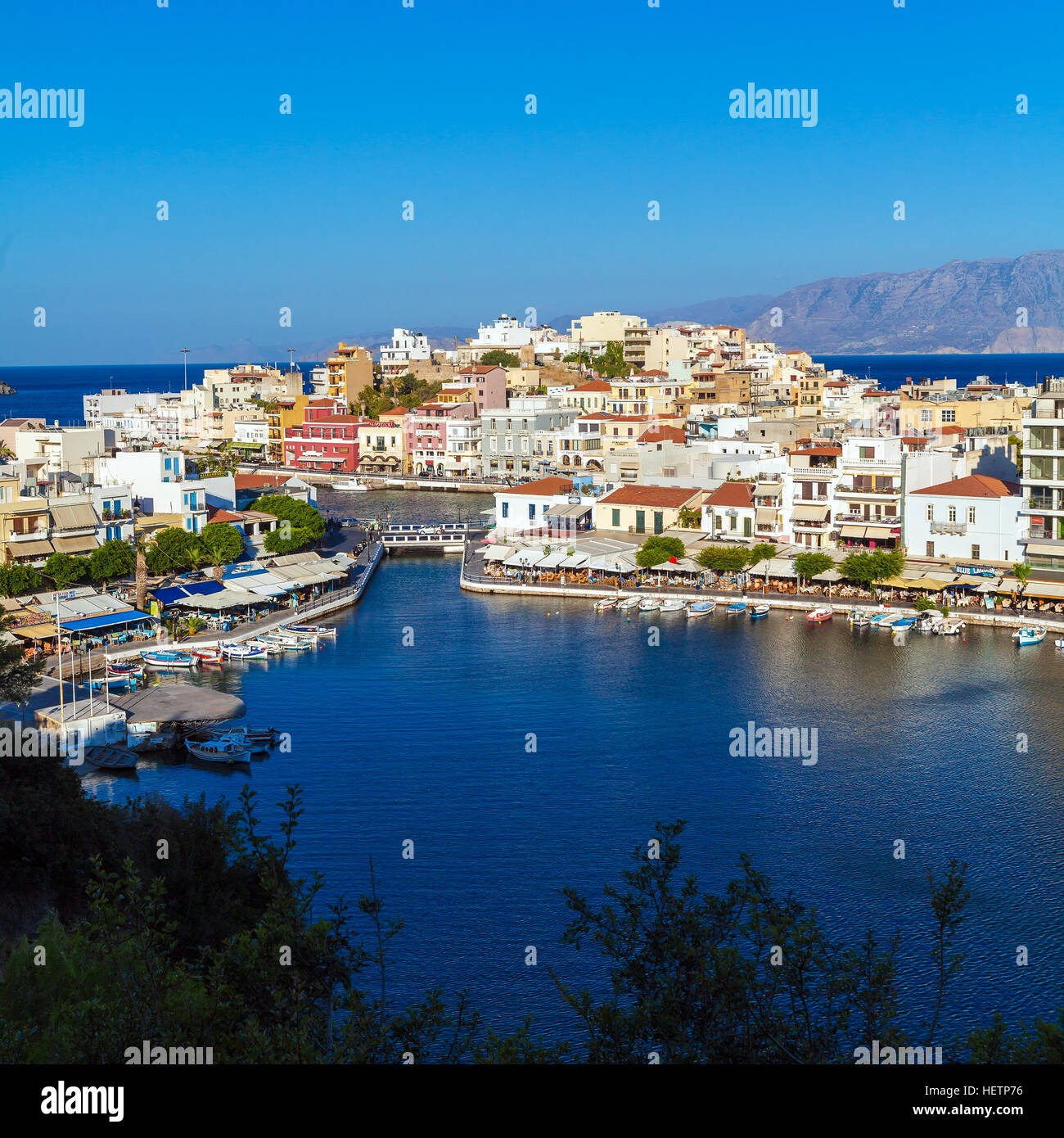 Agios nikolaos crete streets hi-res stock photography and images - Alamy