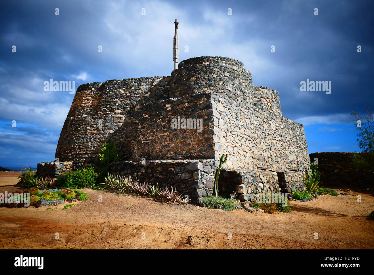Castillo Caletta de Fuste , Fuerteventura Canary Islands Stock Photo ...