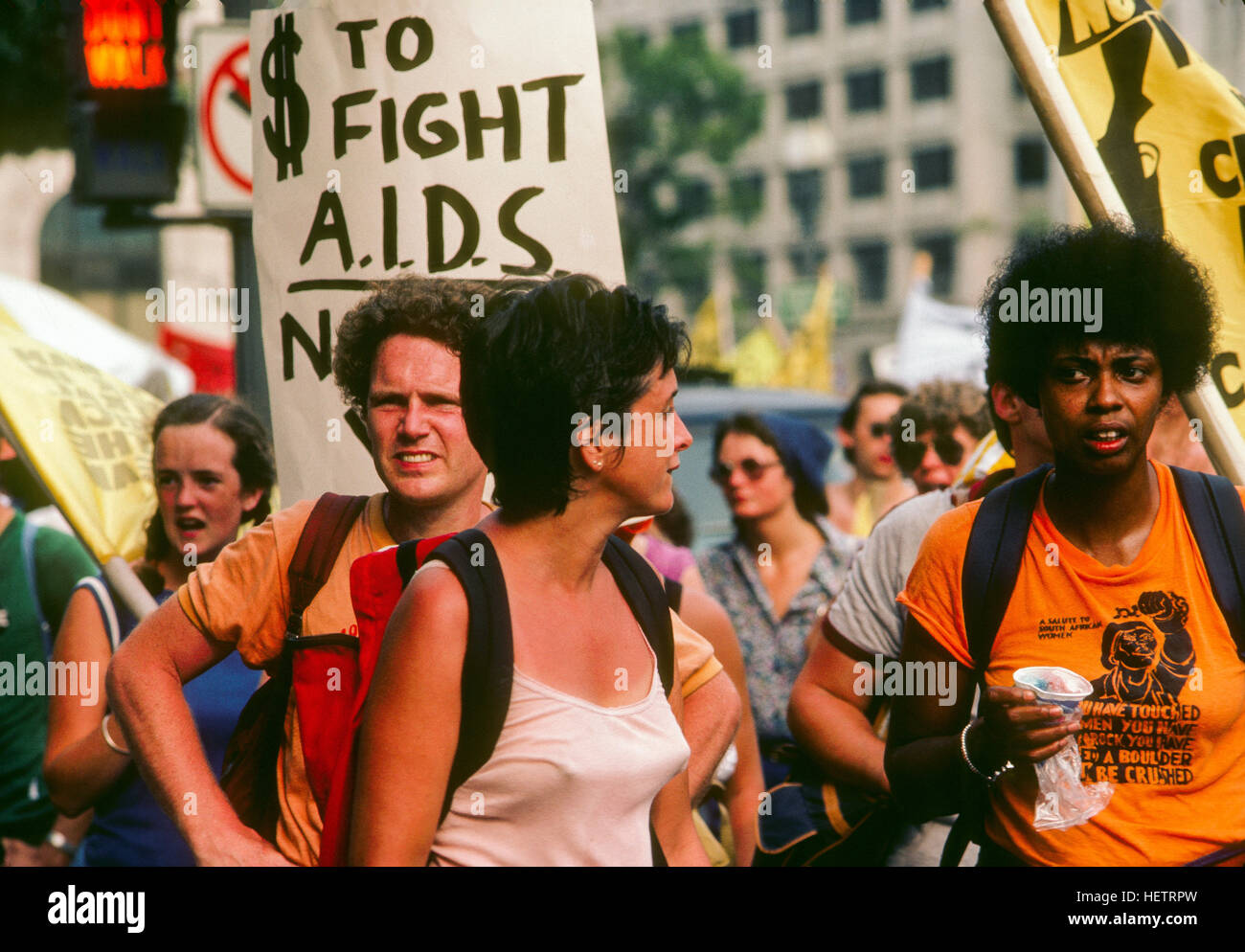 Washington, DC., USA, July, 1983 AIDS rally and March along ...