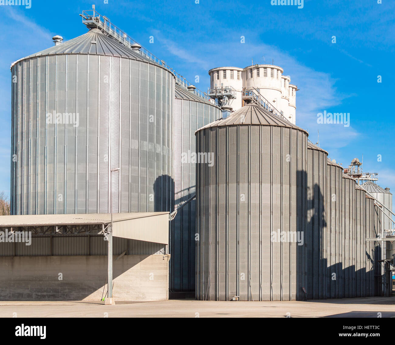 Agricultural Silo. Building Exterior. Storage and drying of grains ...