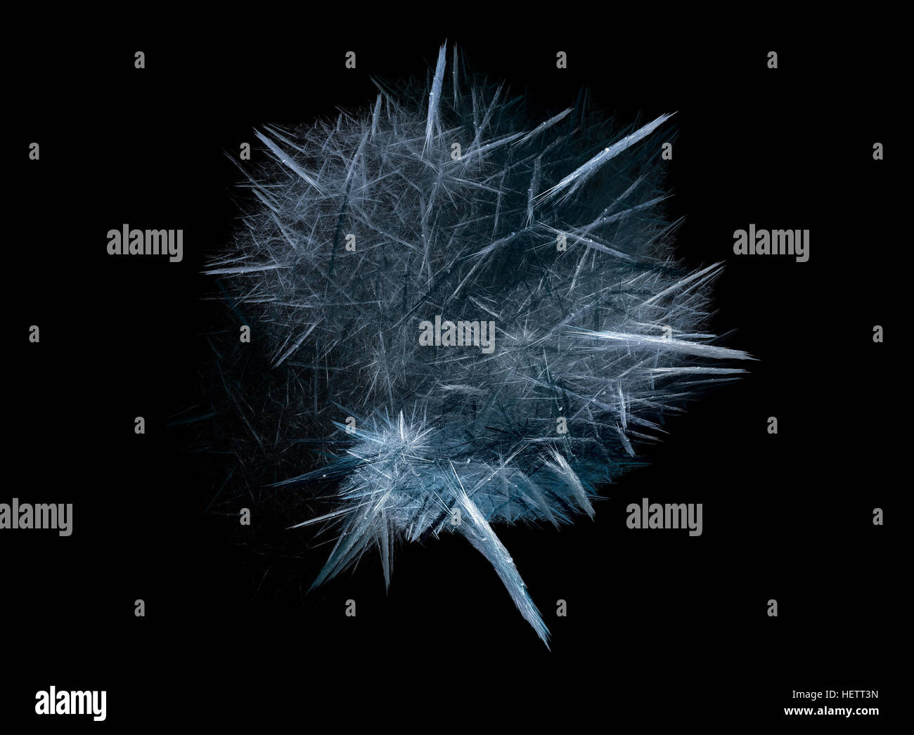 Cool spiky crystal fractal on black background Stock Photo - Alamy