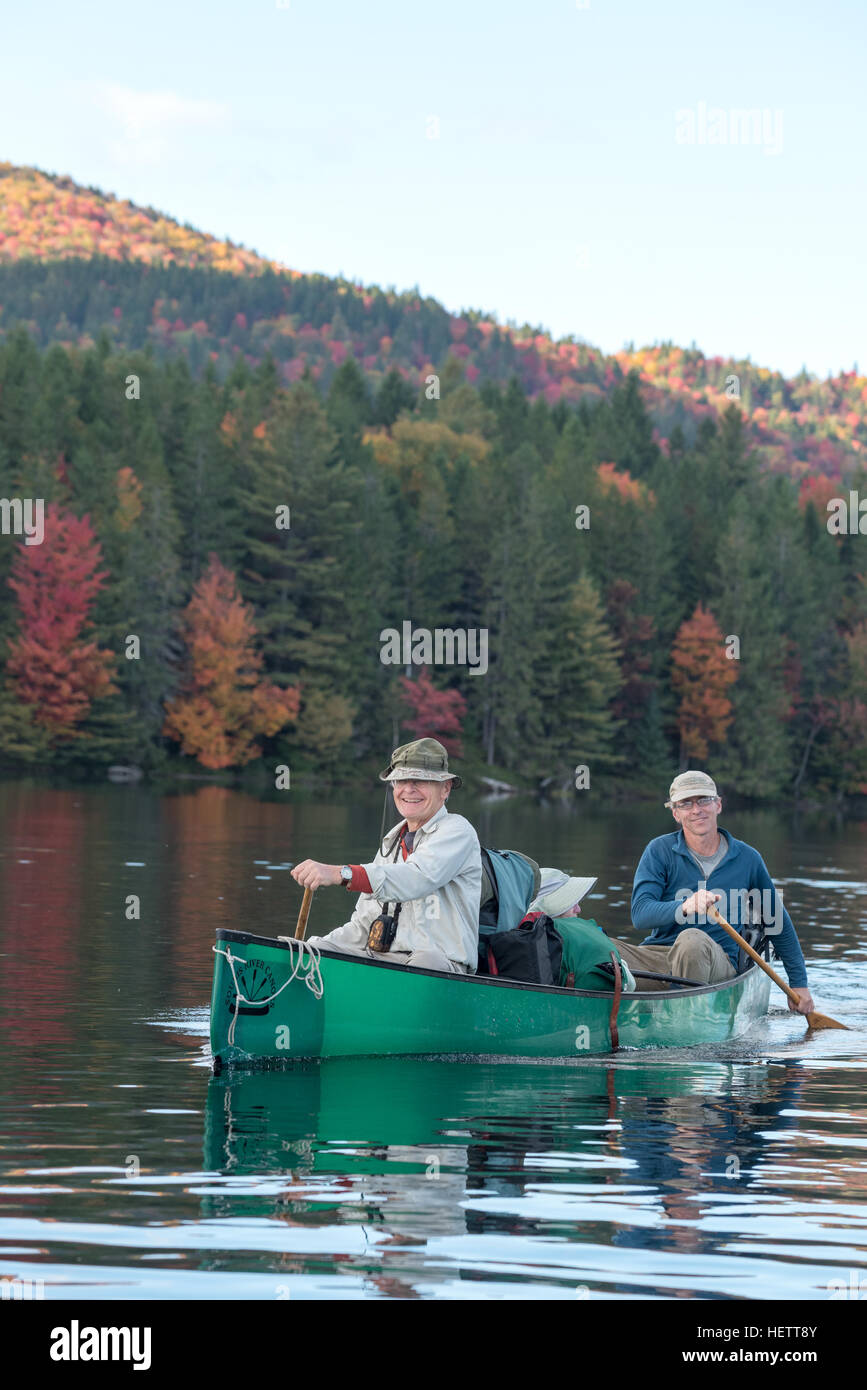 Canoeing in the St. Regis Canoe Area of Adirondack State Park, New York ...