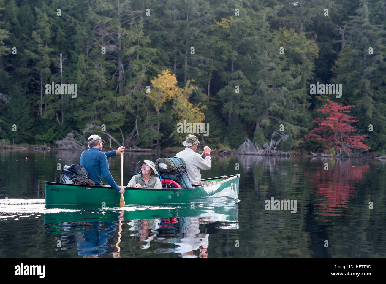 Canoeing in the St. Regis Canoe Area of Adirondack State Park, New York ...