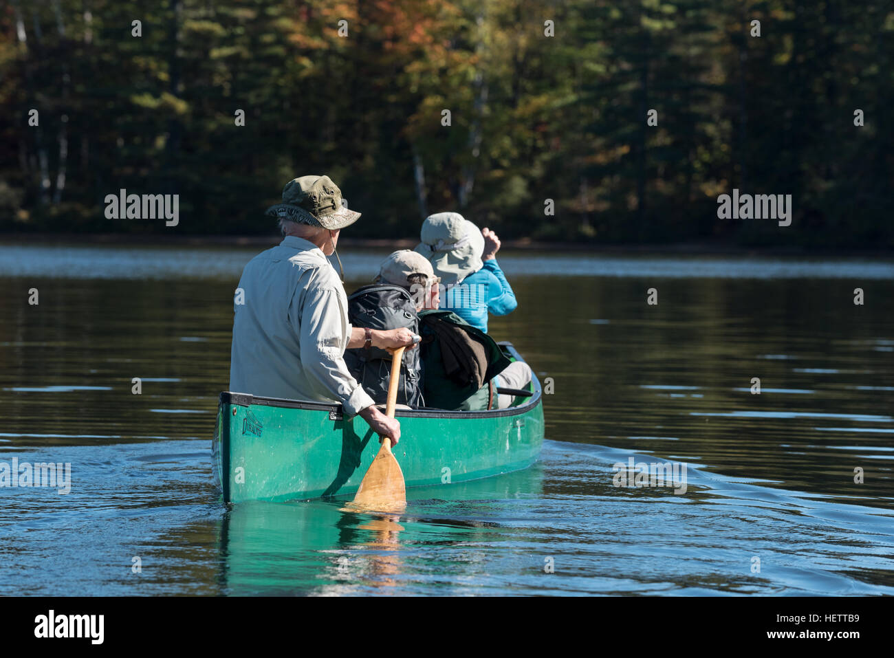 Canoeing in the St. Regis Canoe Area of Adirondack State Park, New York ...