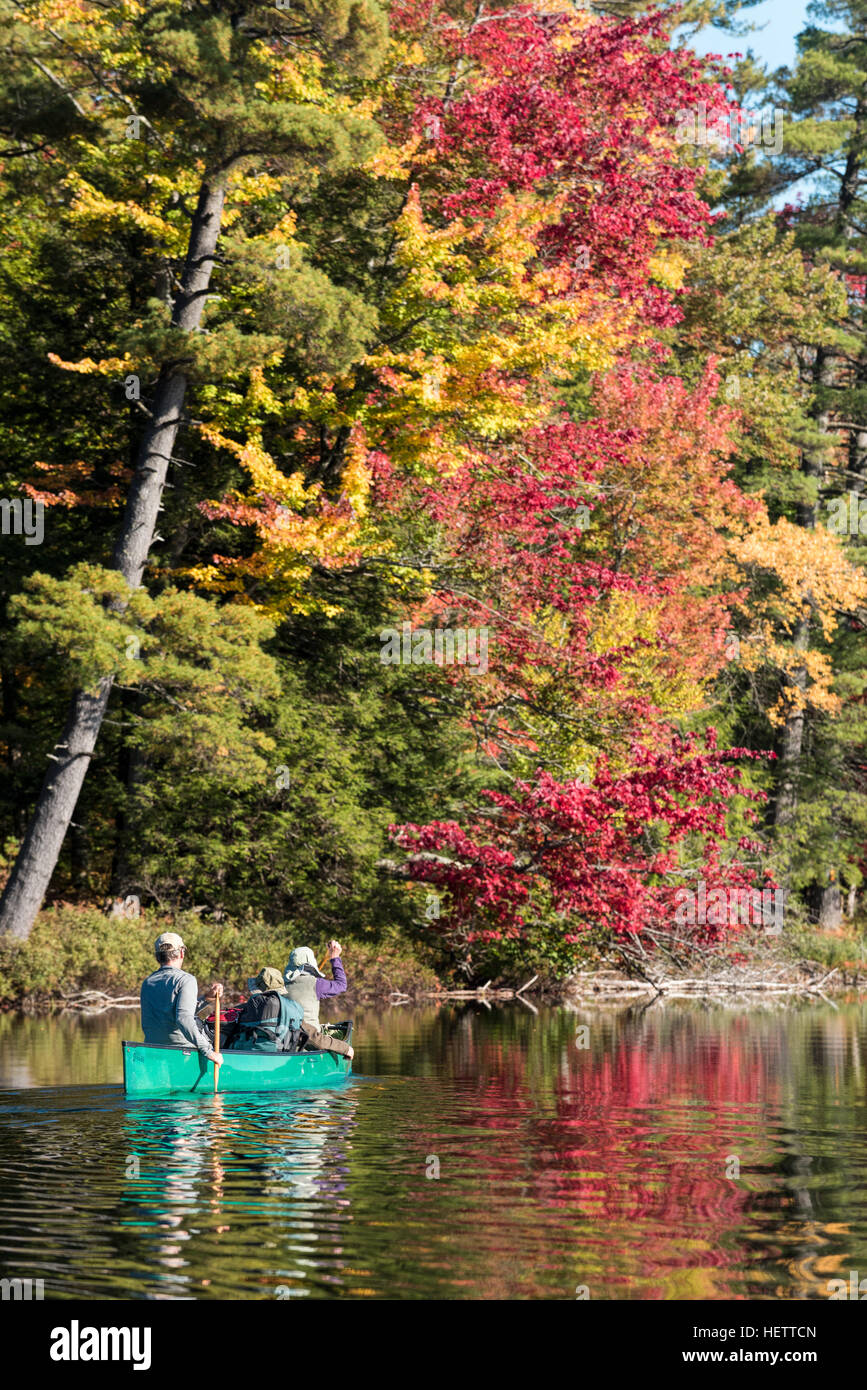 Autumn canoe trip in the St. Regis Canoe Area of Adirondack State Park ...