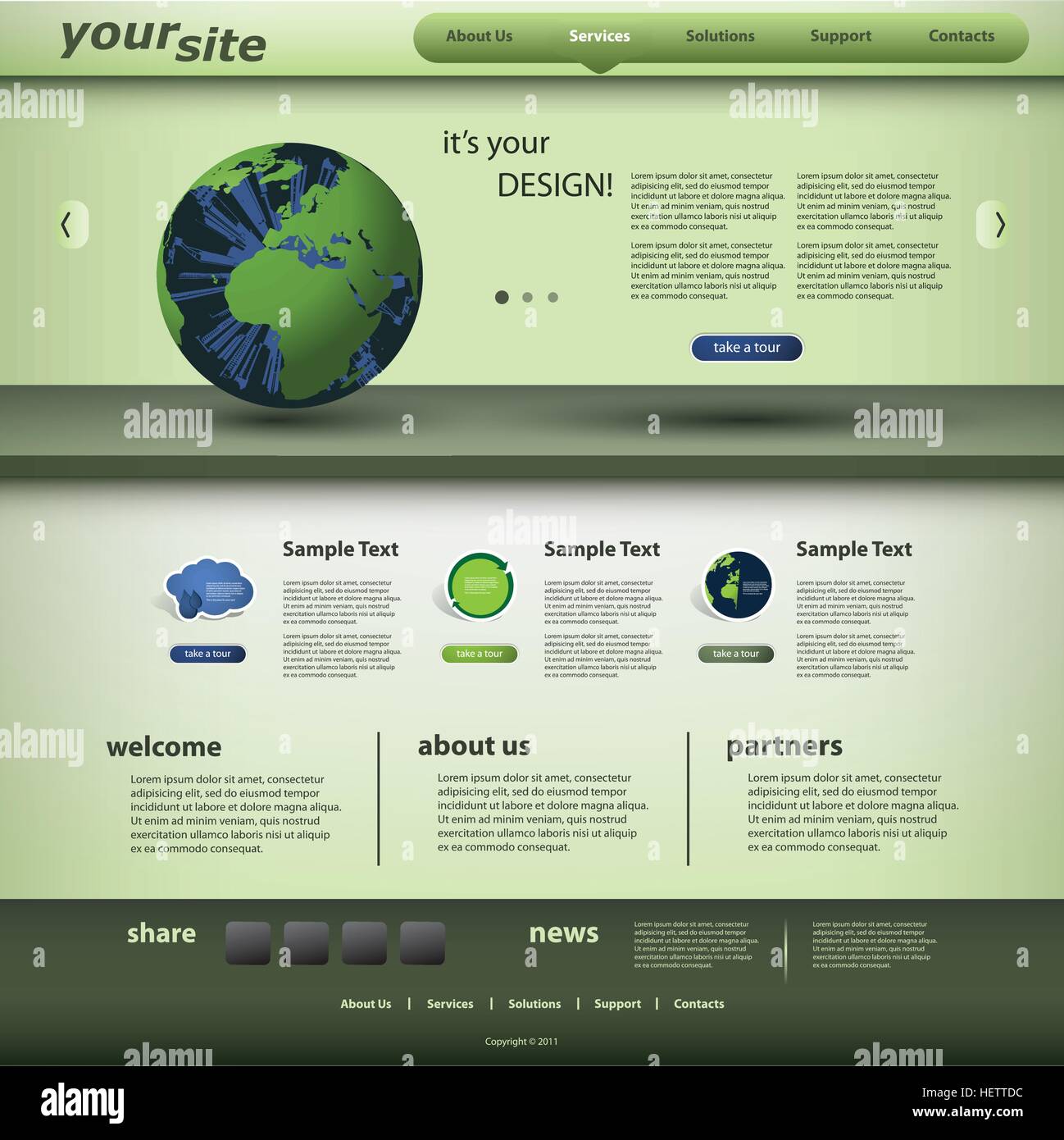 Web Design Template Stock Vector Image & Art - Alamy