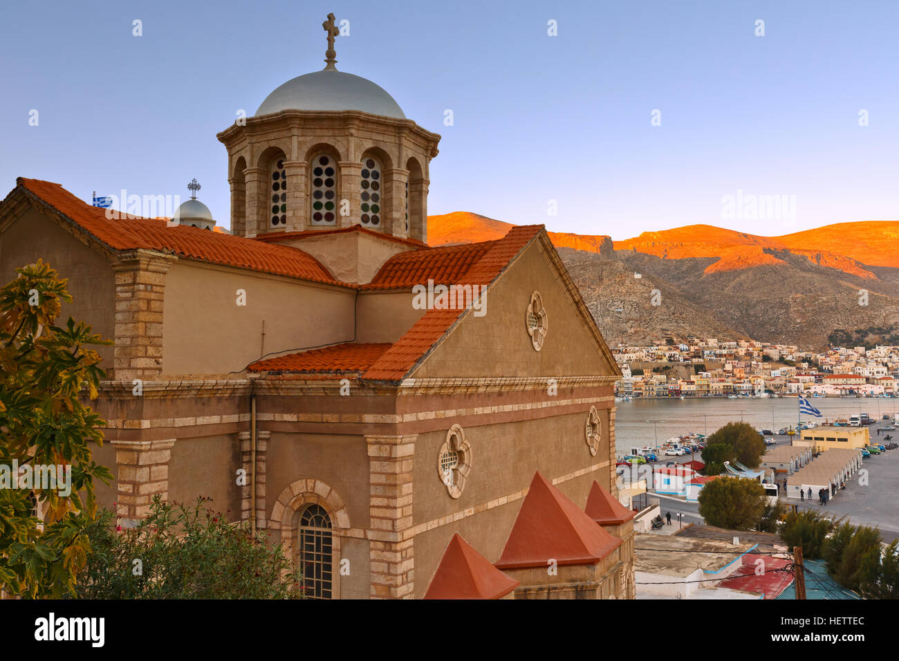 Kalymnos town on Kalymnos island in Greece Stock Photo - Alamy