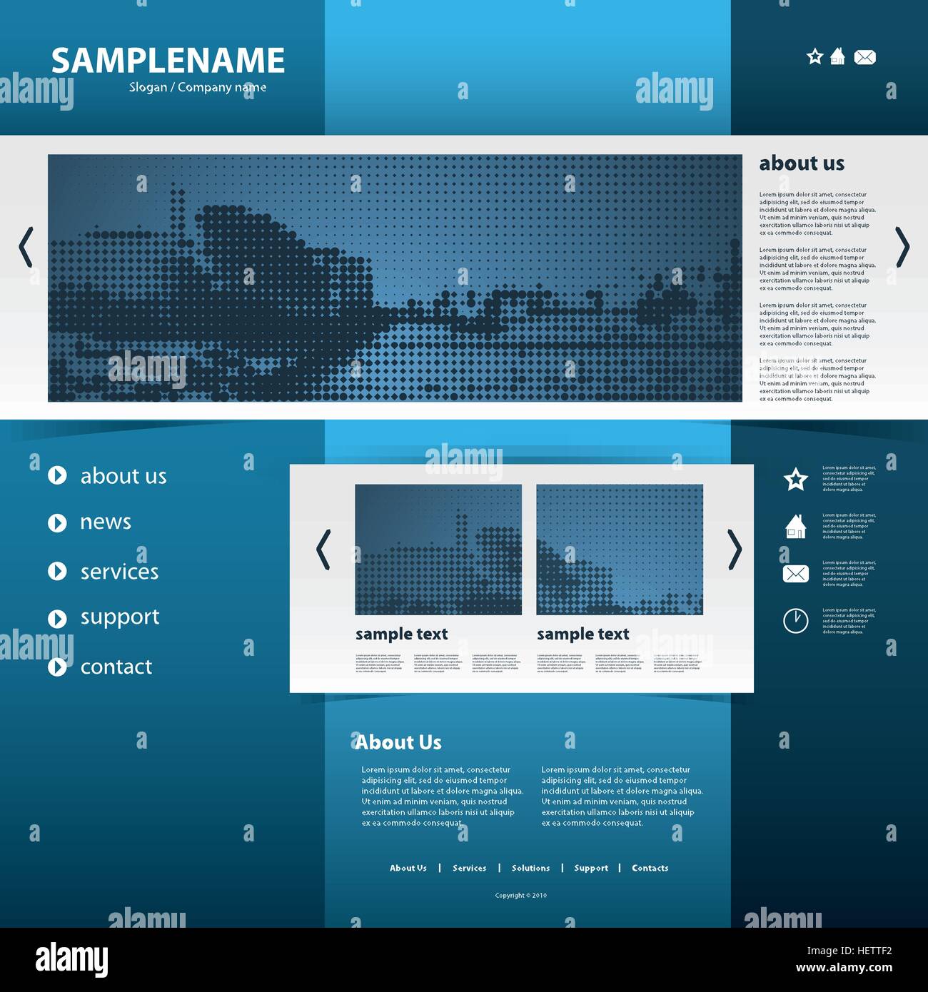 3D Website Template Stock Vector Image & Art - Alamy