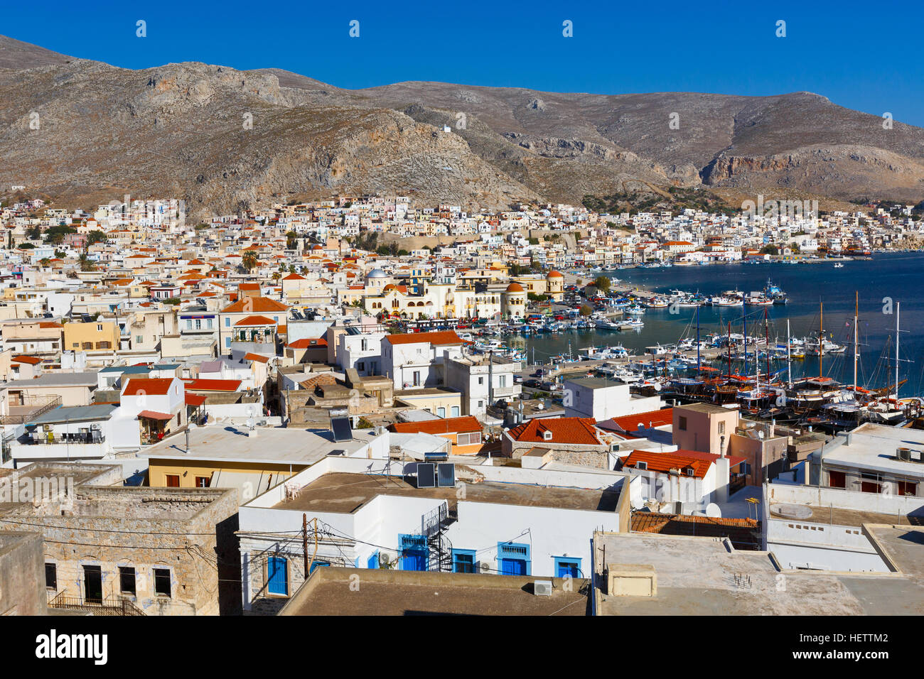 Kalymnos town on Kalymnos island in Greece Stock Photo - Alamy