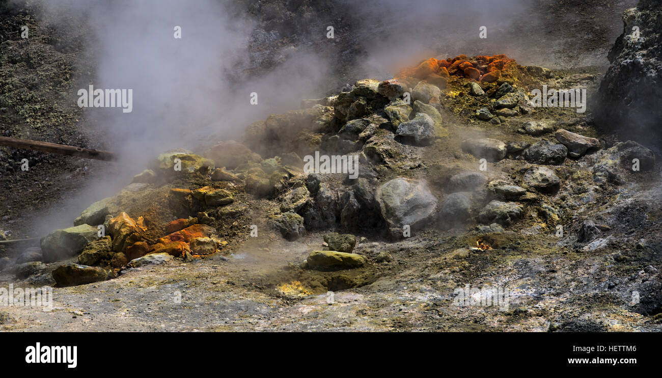 Panorama in Solfatara Crater Stock Photo - Alamy