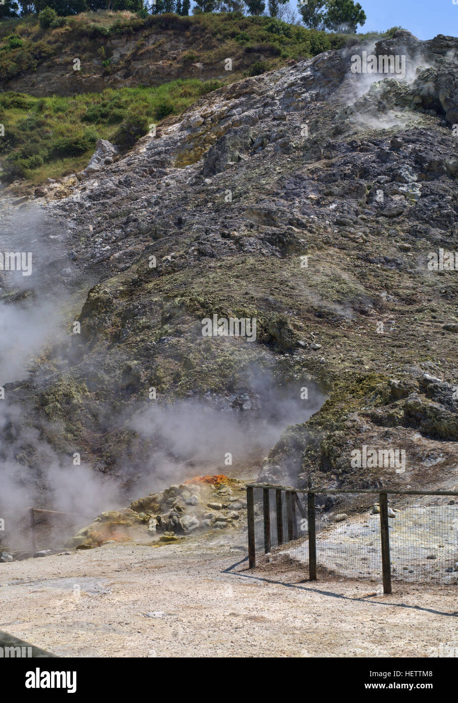 Panorama in Solfatara Crater Stock Photo - Alamy