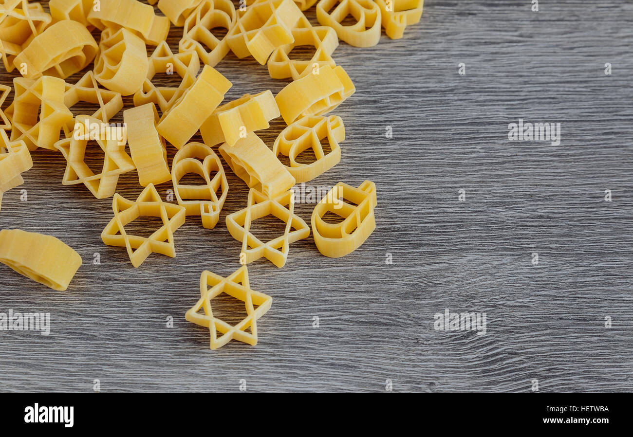 Jewish Holiday jewish symbol Jewish pasta for broth buckwheat and bow ...