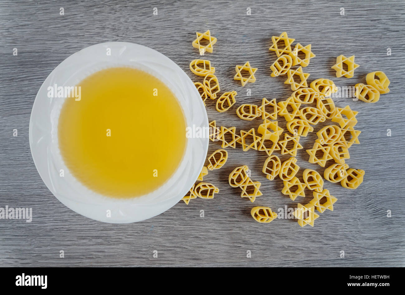 Jewish soup pasta for broth Chicken broth Jewish Holiday symbol Stock ...