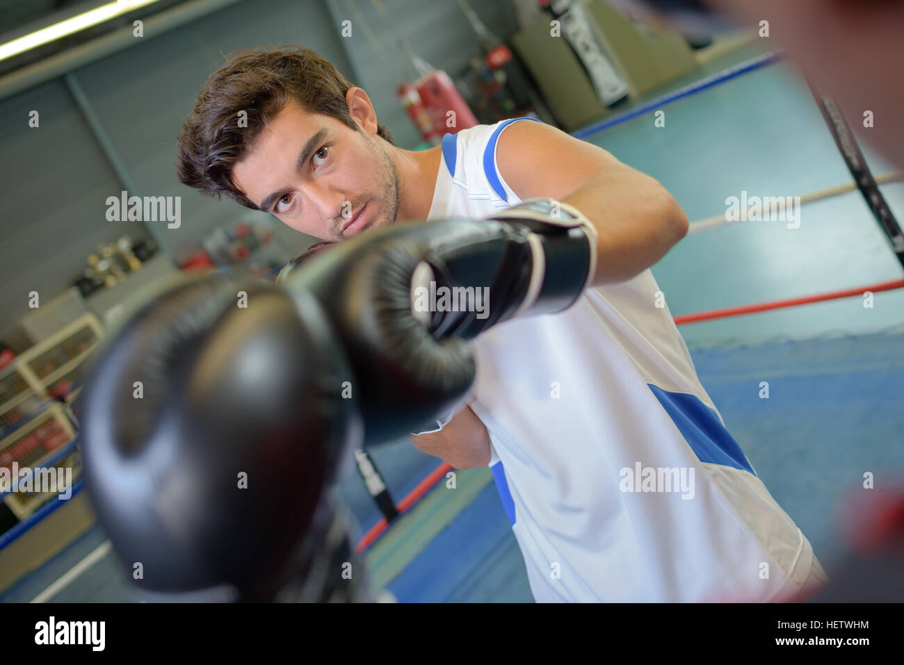 sparring time with the coach Stock Photo - Alamy
